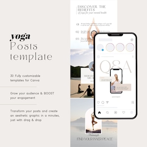 Instagram Yoga Posts Templates | Yoga Social Media Posts | Canva ...