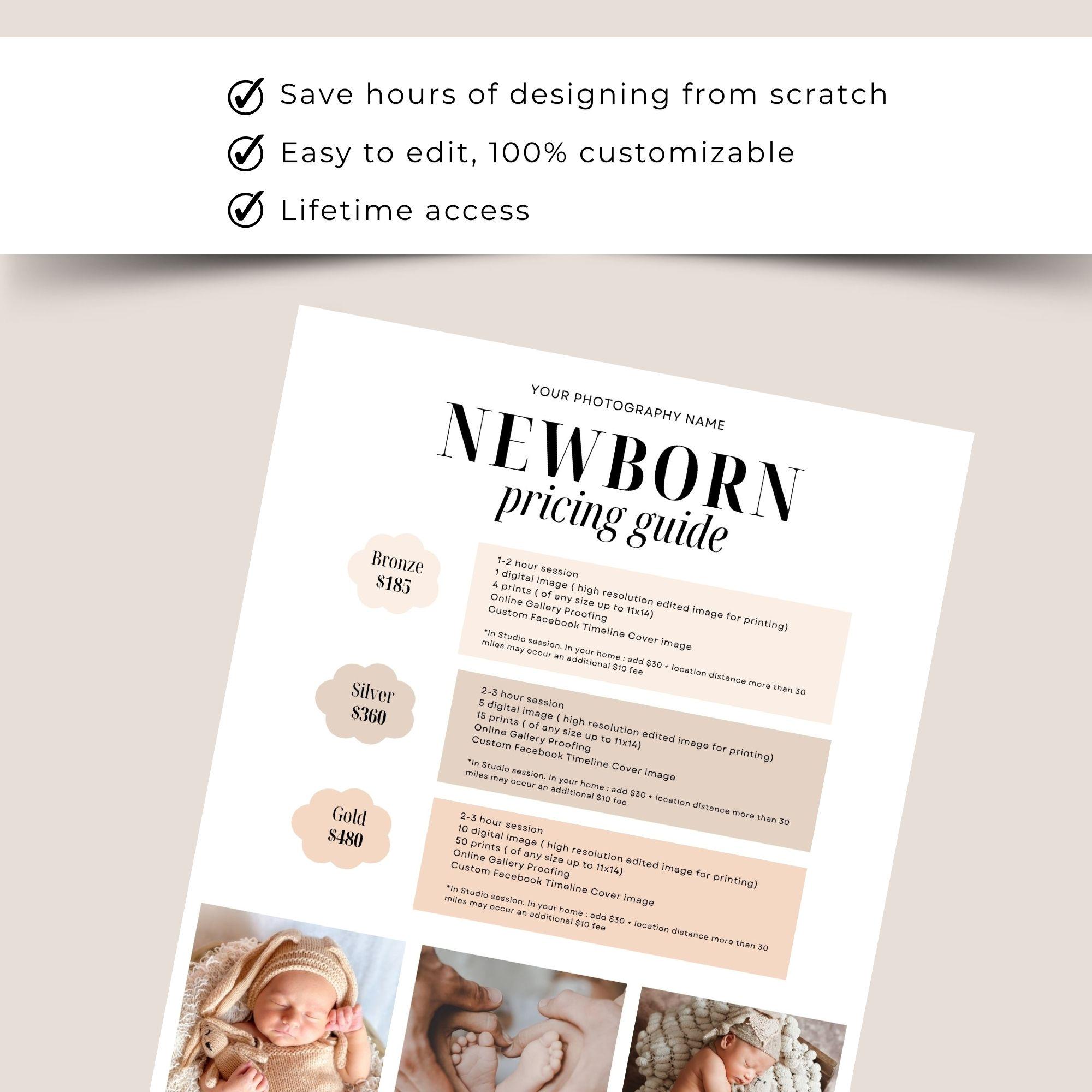 Newborn Photography Pricing Guide | Photography Price List | Newborn ...