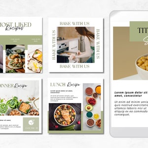 Food Instagram Template | Dietician Instagram Posts | Food Blogger ...