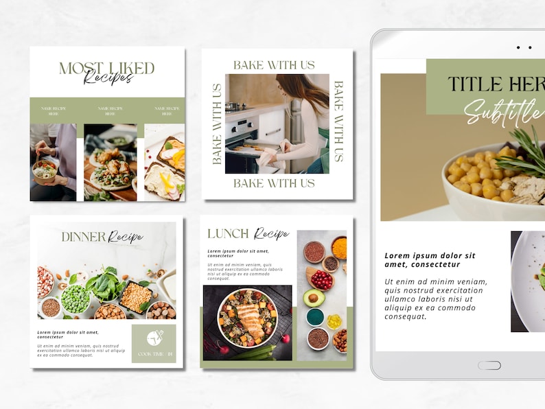 Food Instagram Template | Dietician Instagram Posts | Food Blogger ...