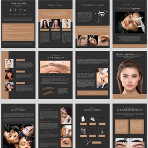 Eyebrow Mapping Editable Tutorial | Brow Training Course | Canva ...