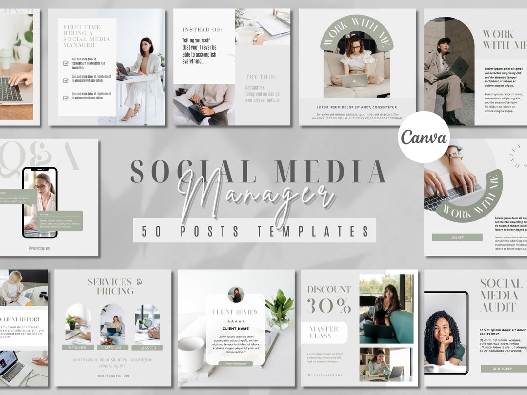 Social Media Manager Instagram Templates | Marketing Templates ...