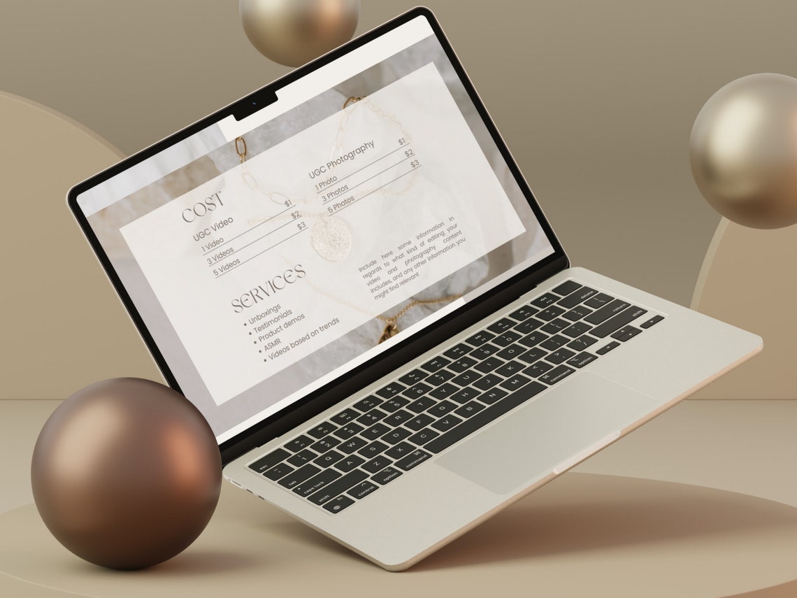 UGC Portfolio UGC Template UGC Media Kit Minimalist Ugc - Etsy