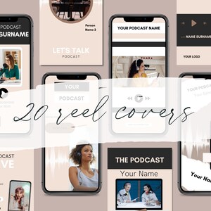 Instagram Reel Templates | Podcast Reel Covers | Reel Cover Template ...