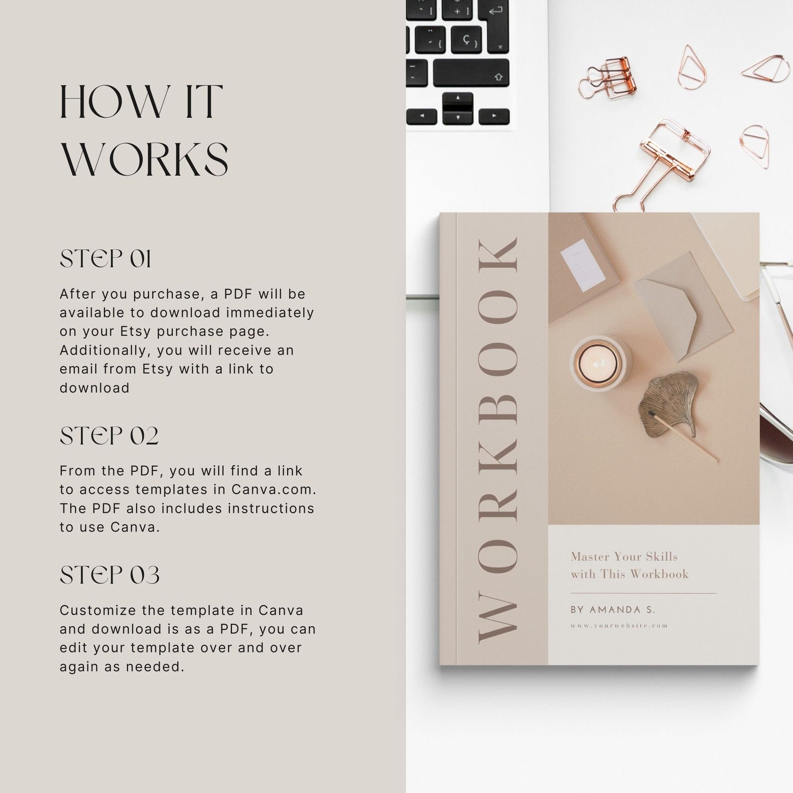 Editable Workbook Template | Canva Coaching Ebook Template | Lead ...