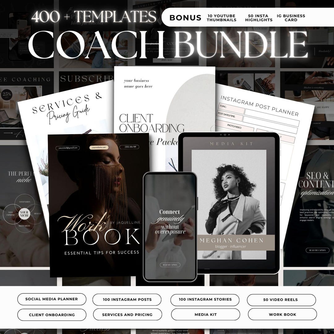 Coaching Bundle Template | Coaching Business Template | Editable ...