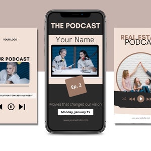 Instagram Reel Templates | Podcast Reel Covers | Reel Cover Template ...
