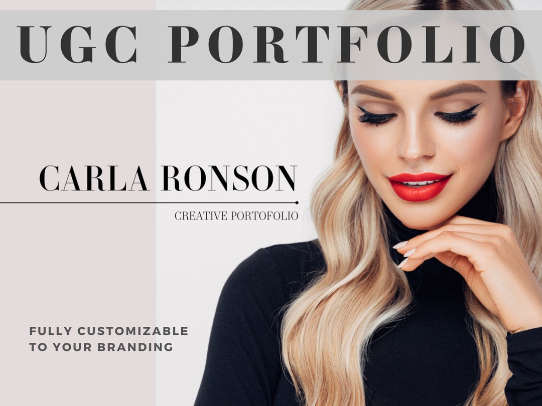 UGC Portfolio UGC Template UGC Media Kit Minimal Ugc - Etsy