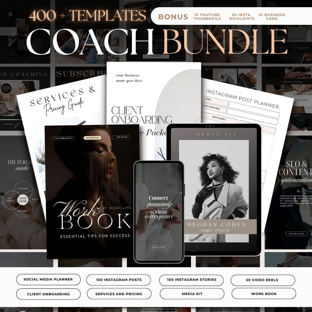 Coaching Bundle Template | Coaching Business Template | Editable ...
