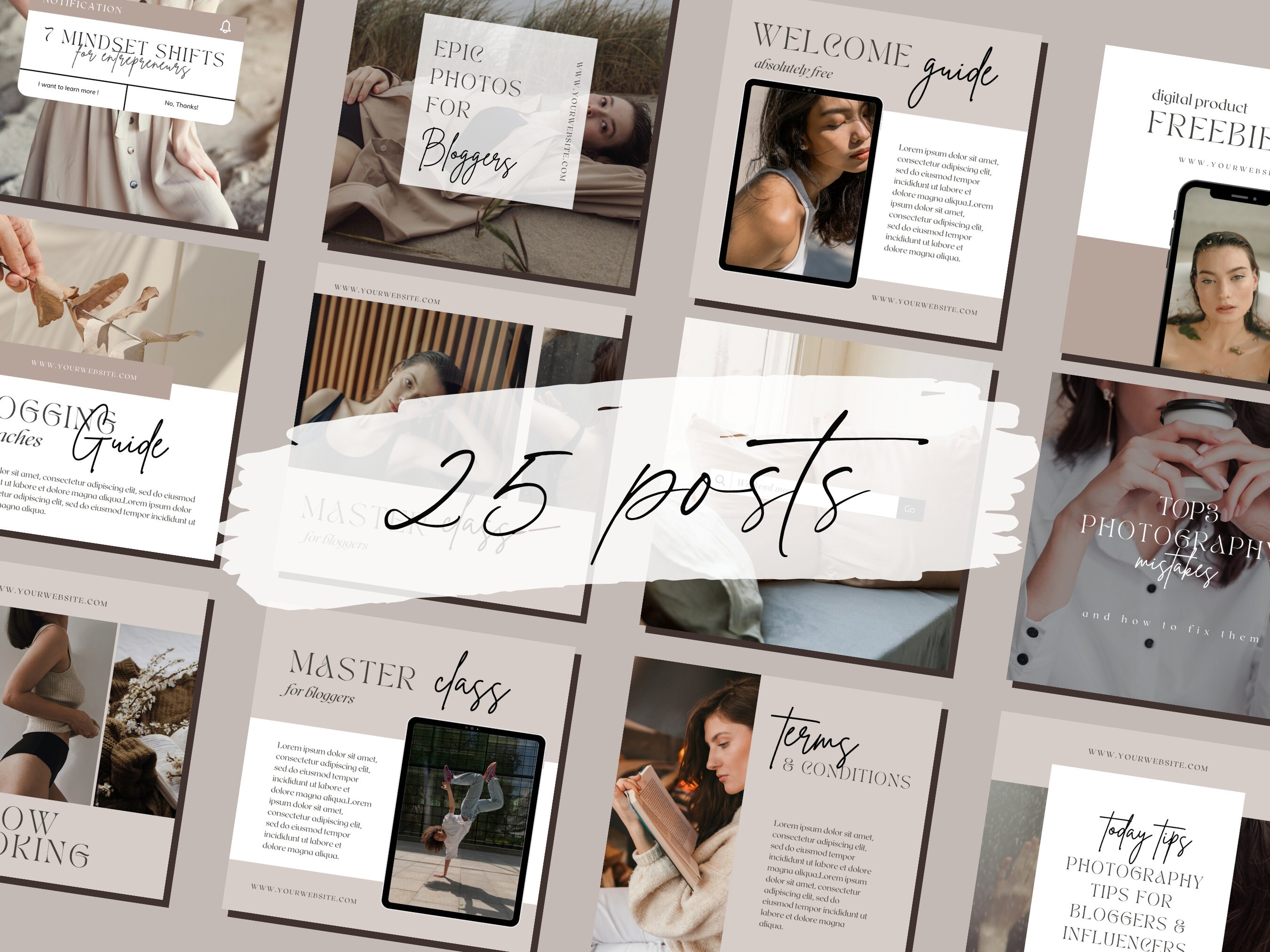 25 Aesthetic Instagram Post Templates Social Media Templates - Etsy ...