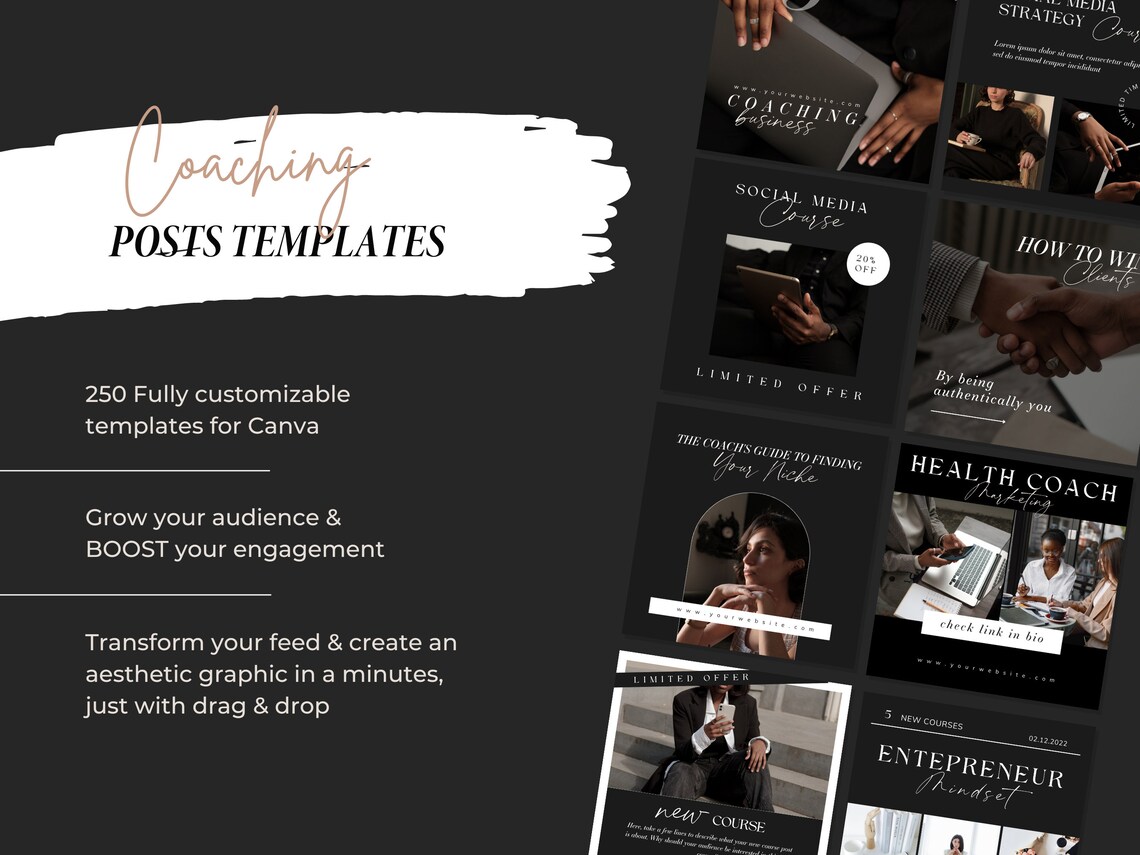 Coaching Instagram Post Stories Highlights Templates - Etsy