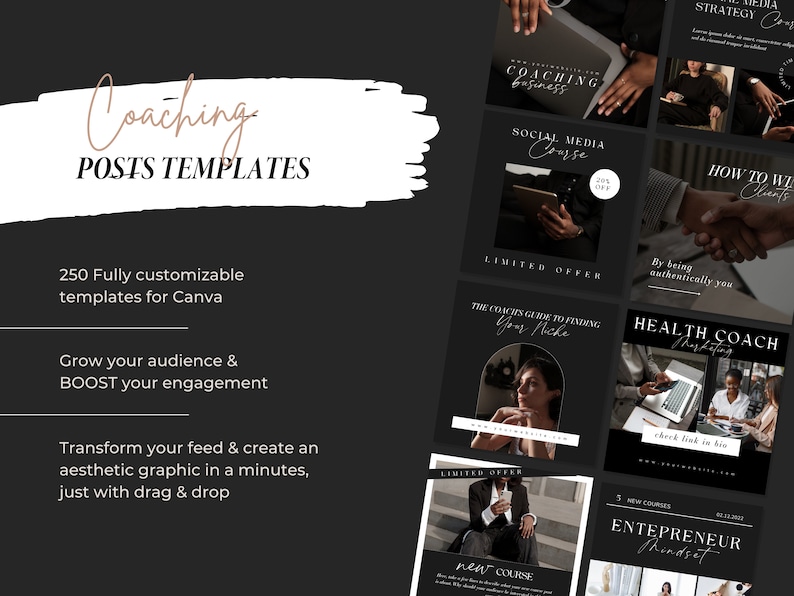 Coaching Instagram Post Stories Highlights Templates - Etsy