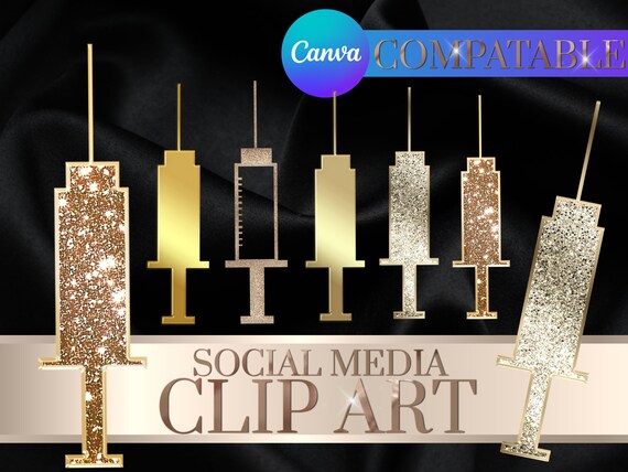 Glitter Syringe Clipart Needle Clipart Aesthetics Clipart - Etsy Ireland