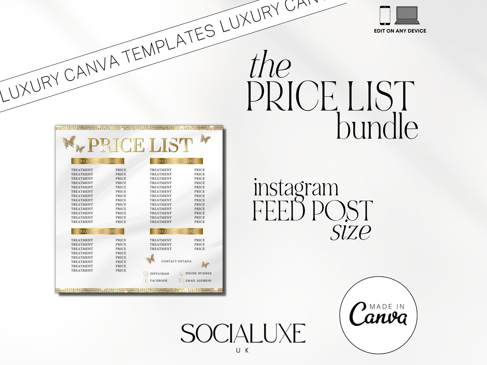 PRICE LIST Template Editable Printable Price Sheet Price Etsy UK PRICE LIST Template Editable Printable Price Sheet Price Etsy UK