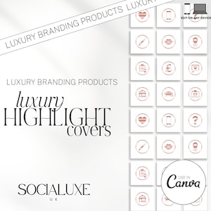 Rose Gold Editable Highlight Covers | Instagram Cover Templates ...