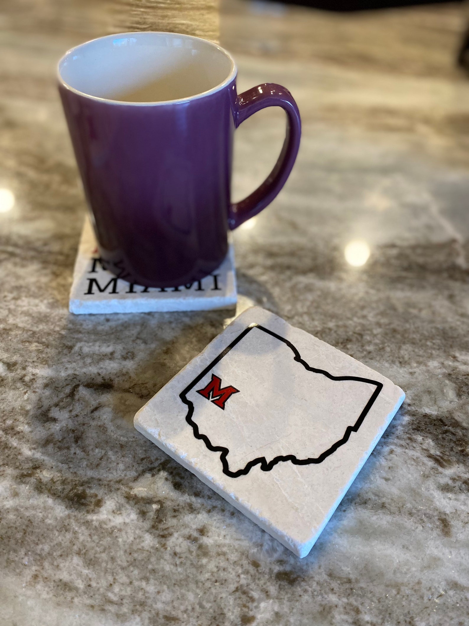 Miami University Coasters, Miami University Gift - Etsy