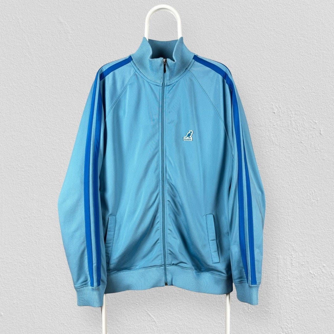 Vintage Kangol Blue Track Top Bomber Jacket Striped Mens XL - Etsy