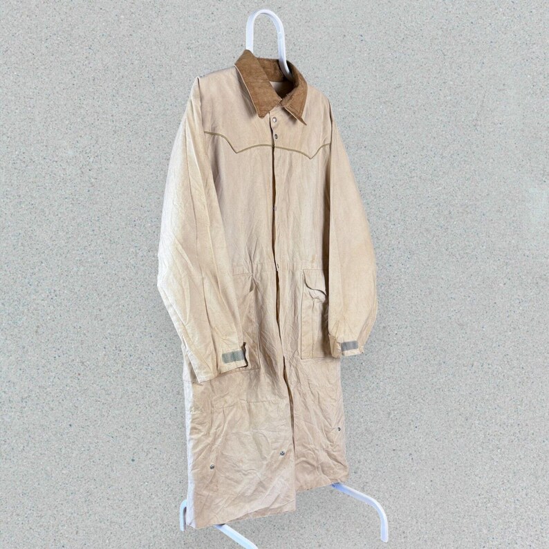 Schaefer Outfitter Canvas Cowboy Ranch Duster Riding Western Coat Mens ...