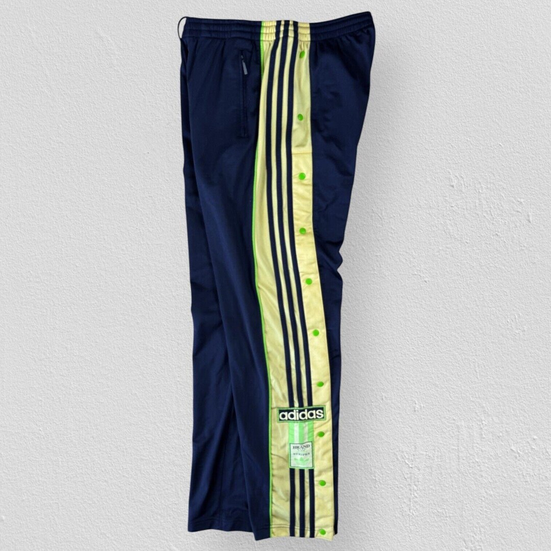 Vintage Adidas Originals Popper Track Pants Tracksuit Bottoms Breakaway ...