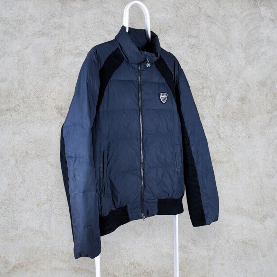 Emporio Armani EA7 Puffer Jacket Down Fill Navy Blue … - Gem