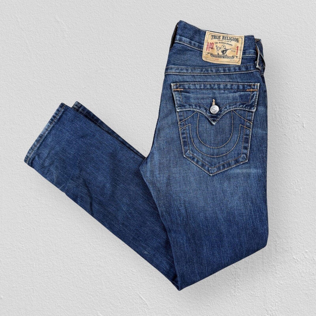 True Religion Benny Jeans Blue Slim Straight Leg Made in USA Mens W32 ...