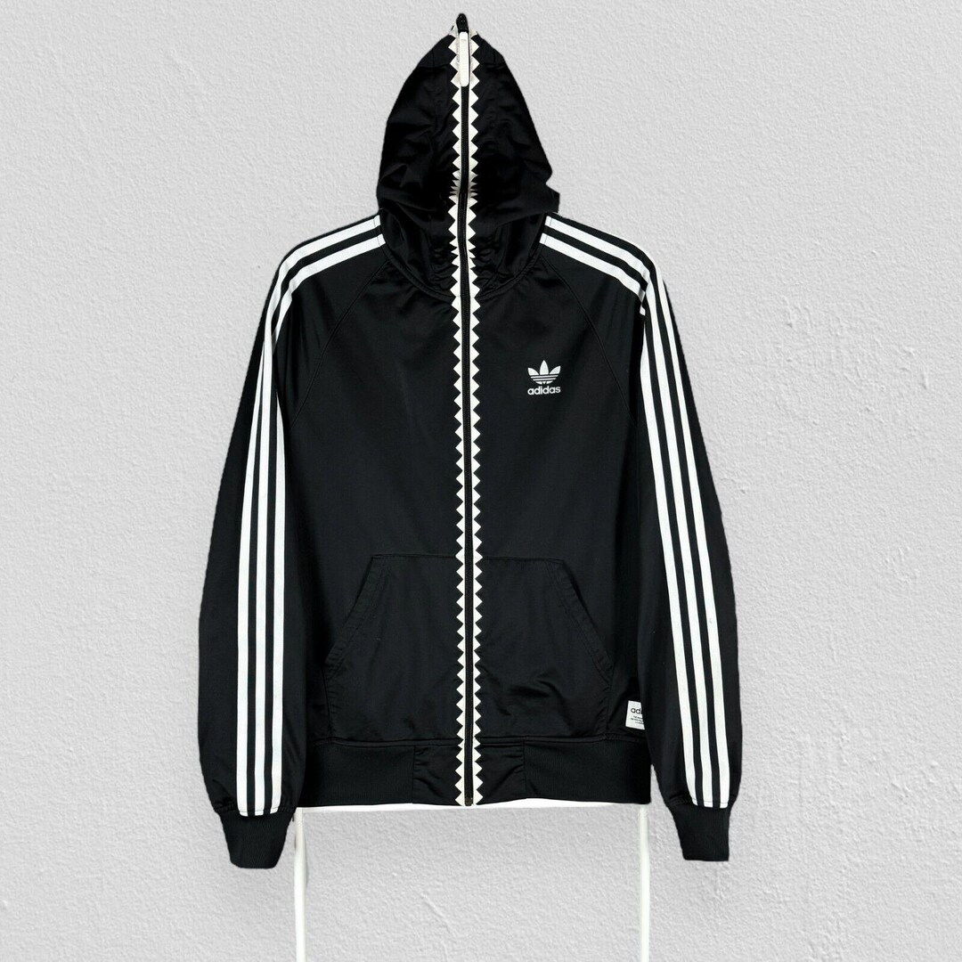 Rare Adidas Originals Track Top Jacket Full Zip up Shark Tooth Mens ...