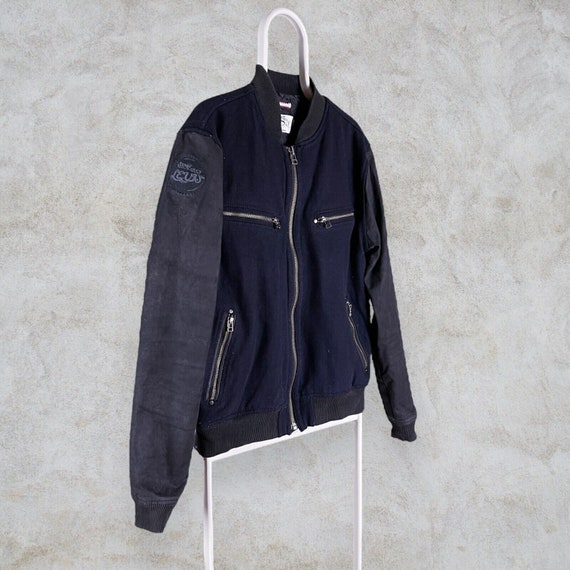 Levi's Varsity Jacket Wool Bomber Navy Blue Mens Large - Gem