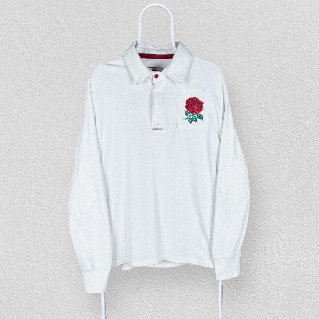 Vintage England Rugby Shirt Jersey White Mens Large - Etsy