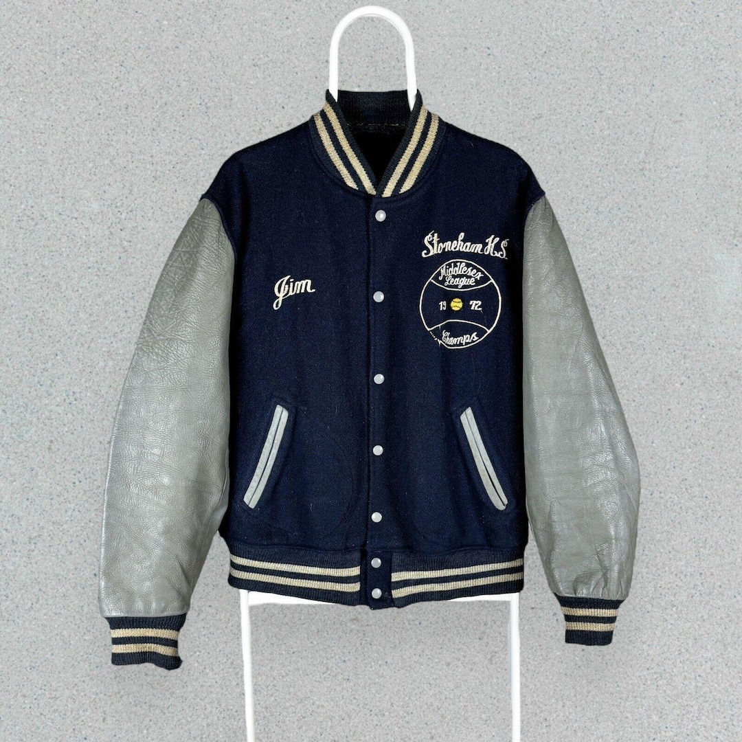 Vintage 1970s American Varsity Jacket Wool Leather Letterman Mens Large ...
