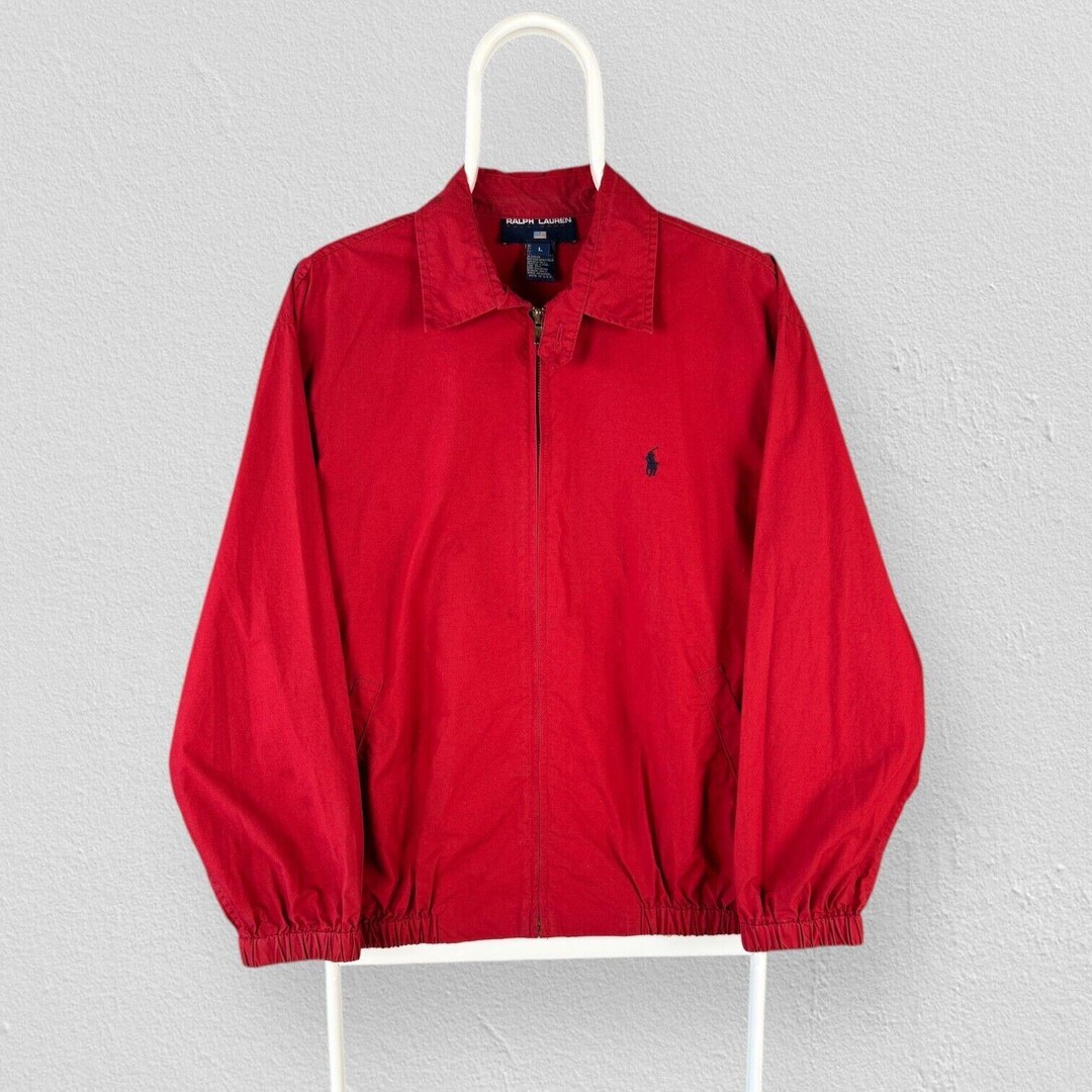 Vintage Ralph Lauren Polo Sport Red Harrington Jacket 90s Made in USA ...