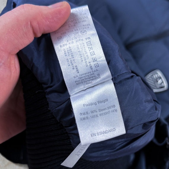 Emporio Armani EA7 Puffer Jacket Down Fill Navy Blue … - Gem
