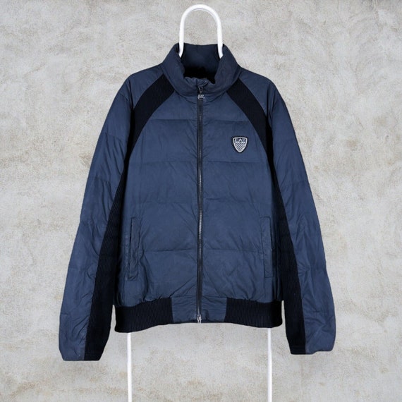 Emporio Armani EA7 Puffer Jacket Down Fill Navy Blue … - Gem