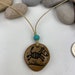 Stickman-hand Carved Pebble Necklace Engraved Sea Stone Rock Pendant ...