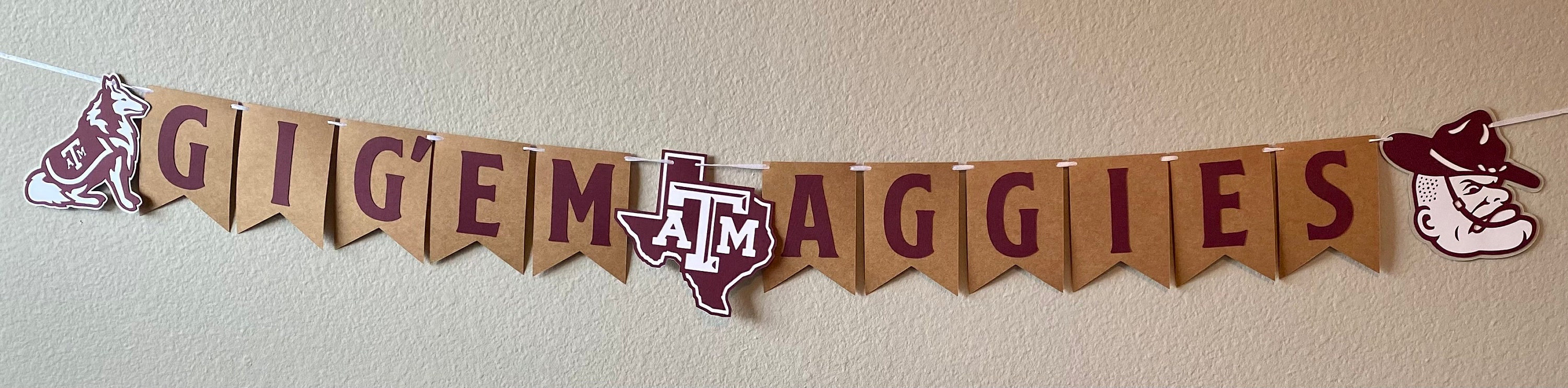 Aggie Banner Aggie Garland Gig'em Aggies - Etsy