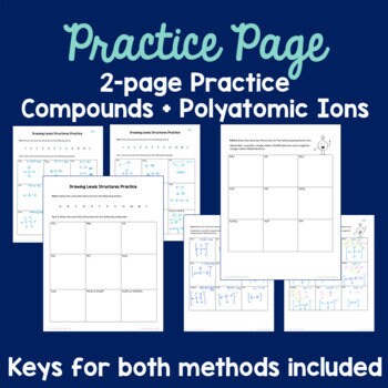 How to Draw Lewis Dot Structures of Compounds Notes - Etsy