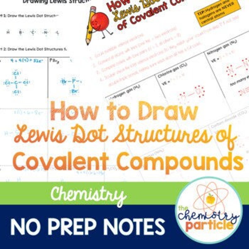 How to Draw Lewis Dot Structures of Compounds Notes - Etsy