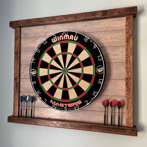 Handmade, Solid Wood Rustic Dart Board Surround, Walnut Wax Frame ...