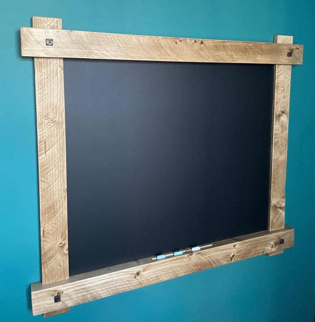 Rustic Wood Framed Chalkboard/ Blackboard With Vintage Bolts - Etsy