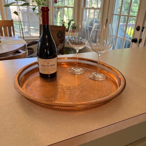 Large Copper Tray - Etsy