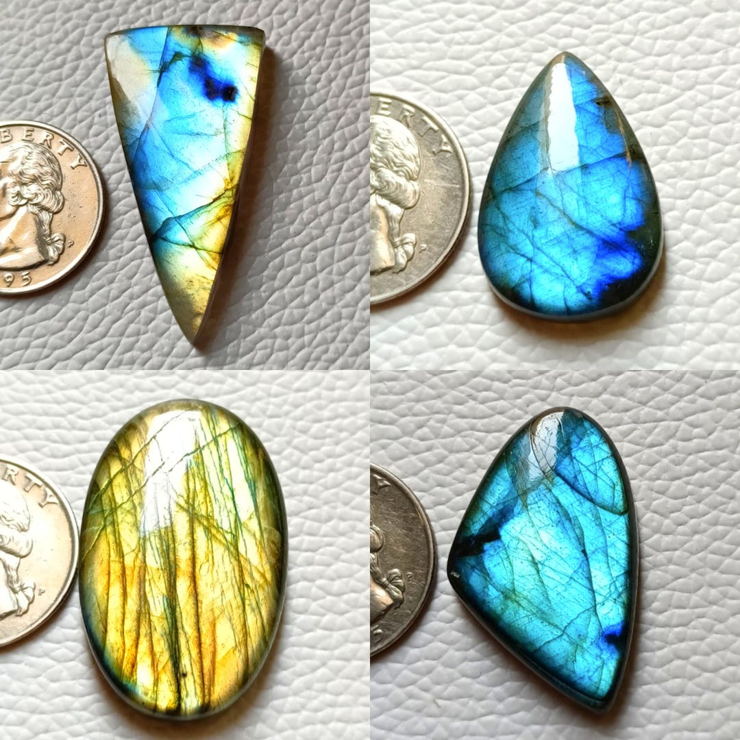 Amazing Purple Multi Flash Fire Labradorite Gemstone AAA+ Quality ...