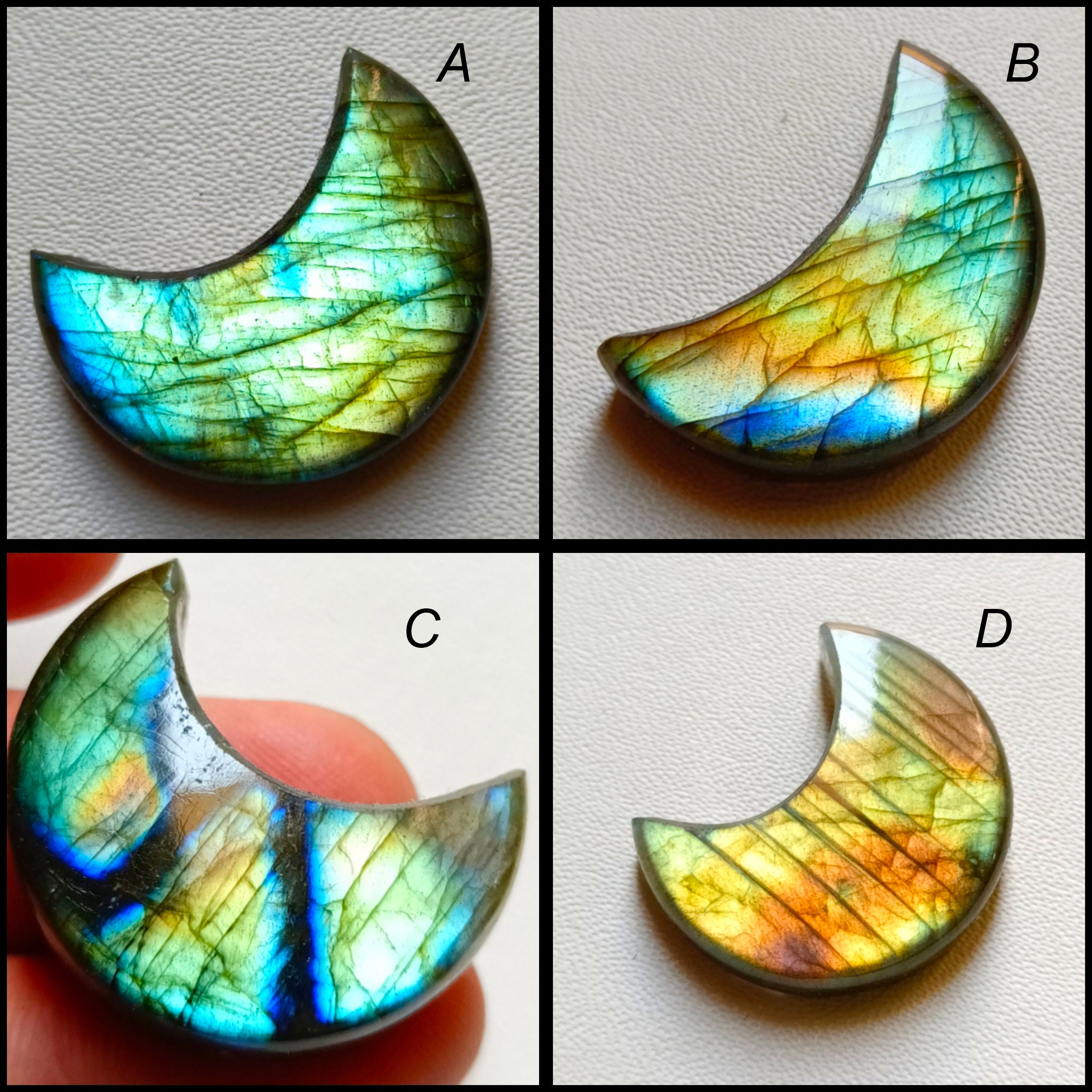Genuine Moon Labradorite Cabochon, Healing Labradorite Moon, Natural ...