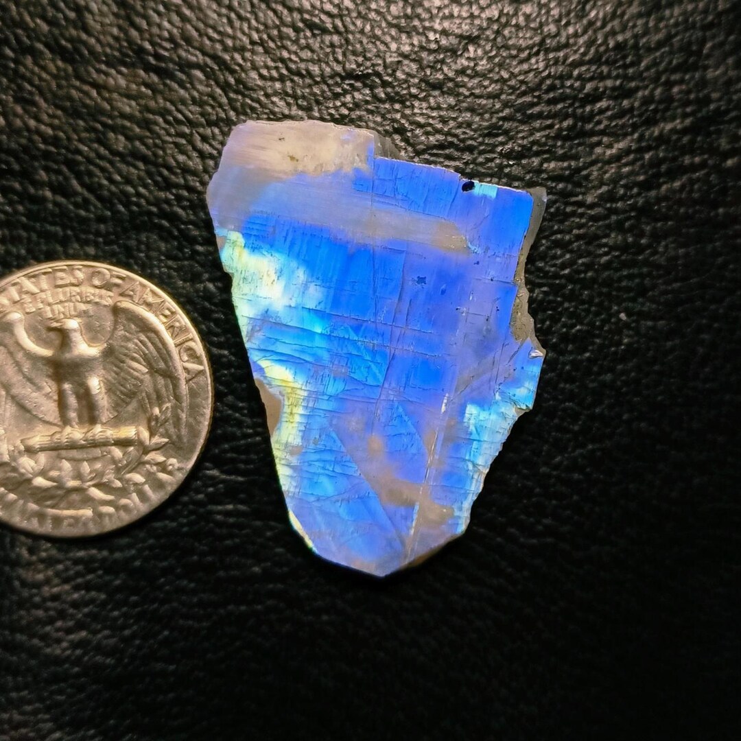 Very Attractive Blue Moonstone Slab, Rainbow Moonstone Rough, Size ...