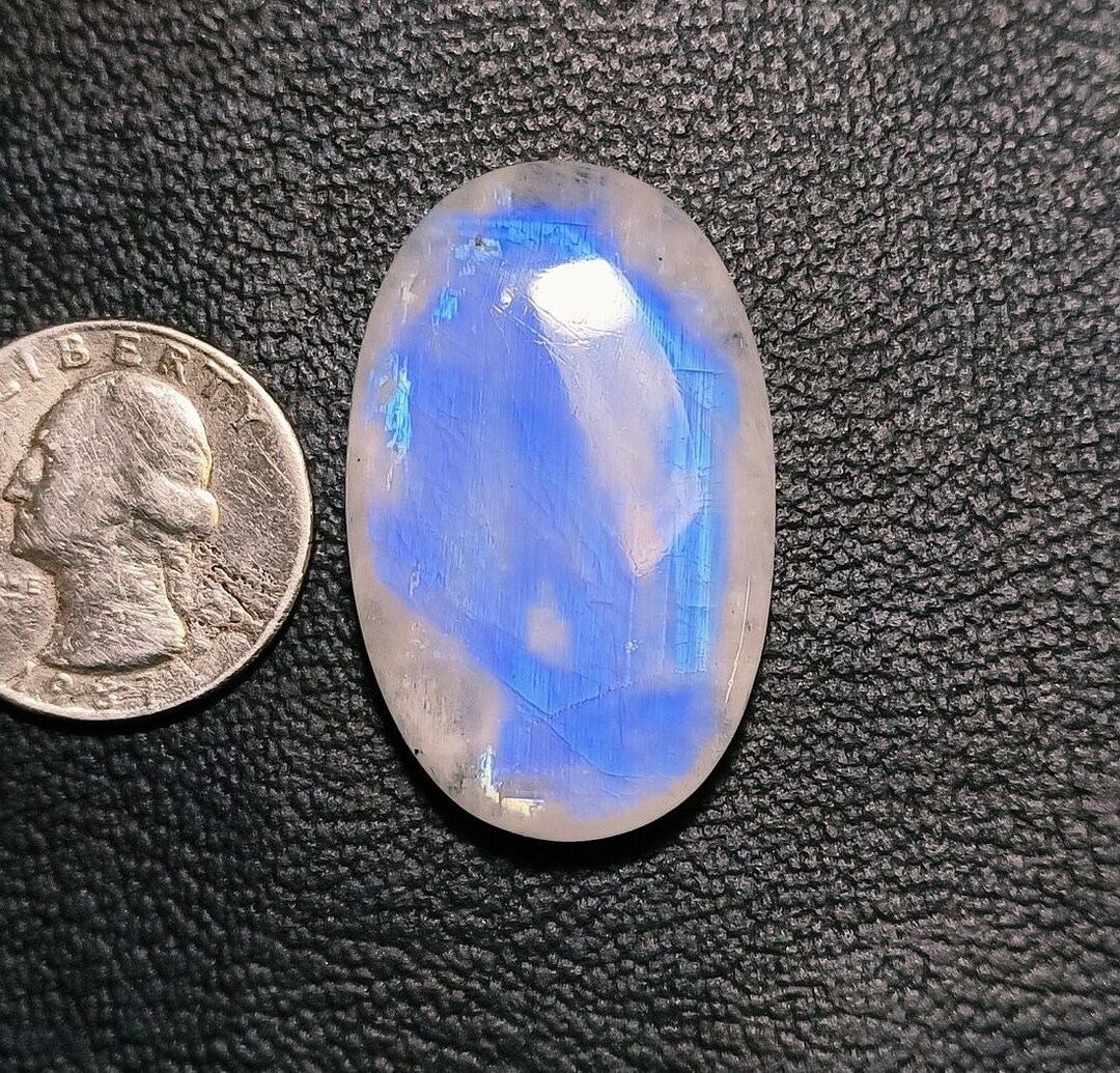 Dazzling !!blue Flashy Rainbow Moonstone Oval Shape Cabochon Size ...