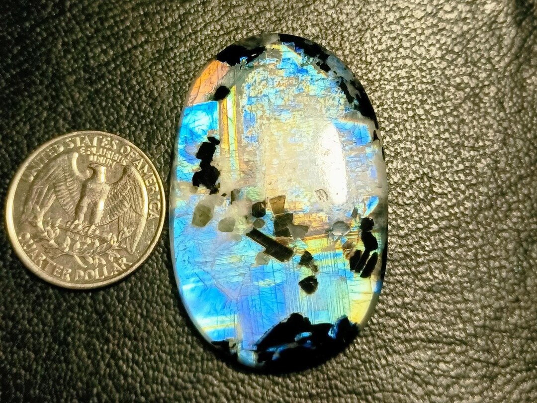 Super High Quality Blue Fire Moonstone Cabochon Loose Gemstone Size ...