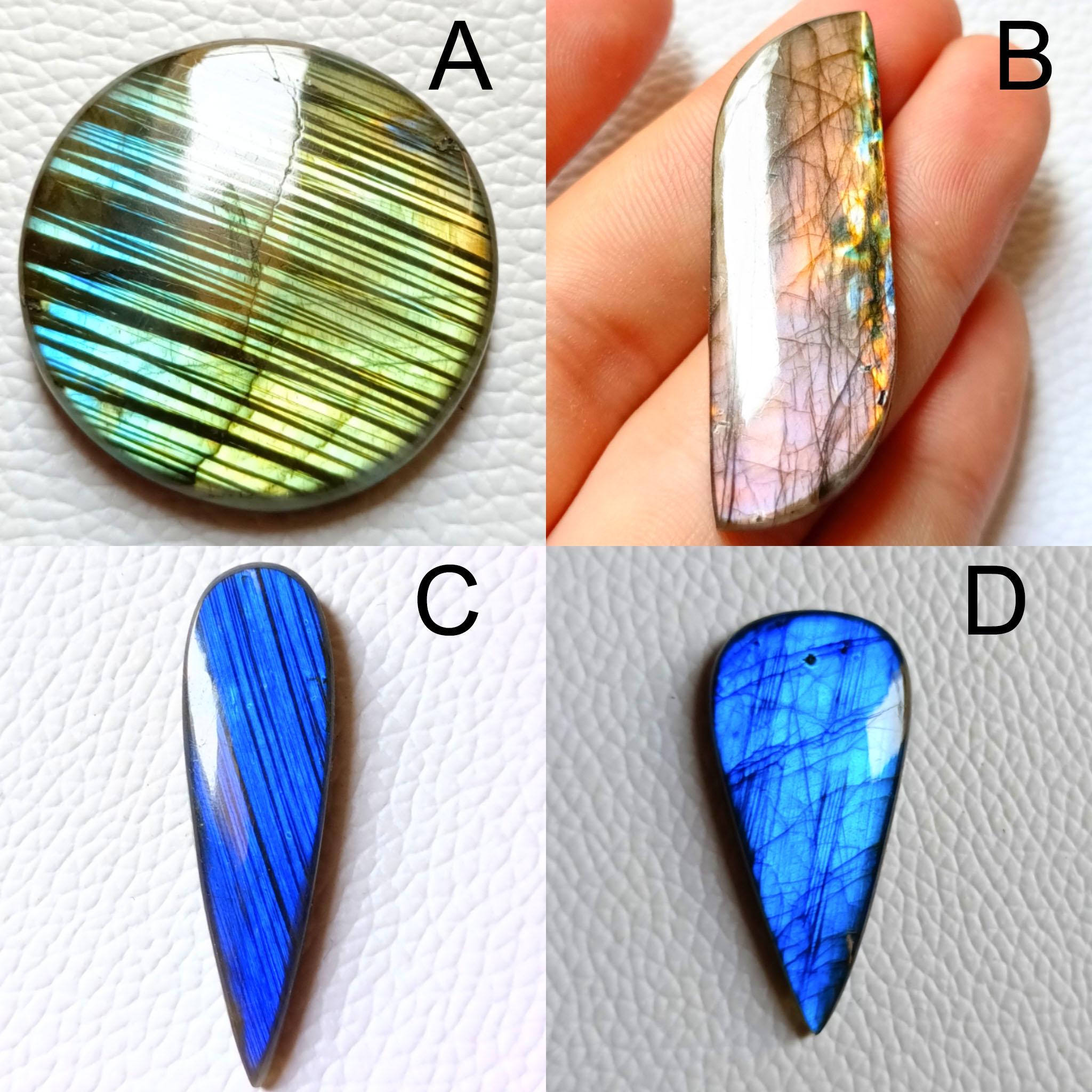 Rainbow Purple Labradorite Cabochon, High Hand Polished Loose Gemstone ...