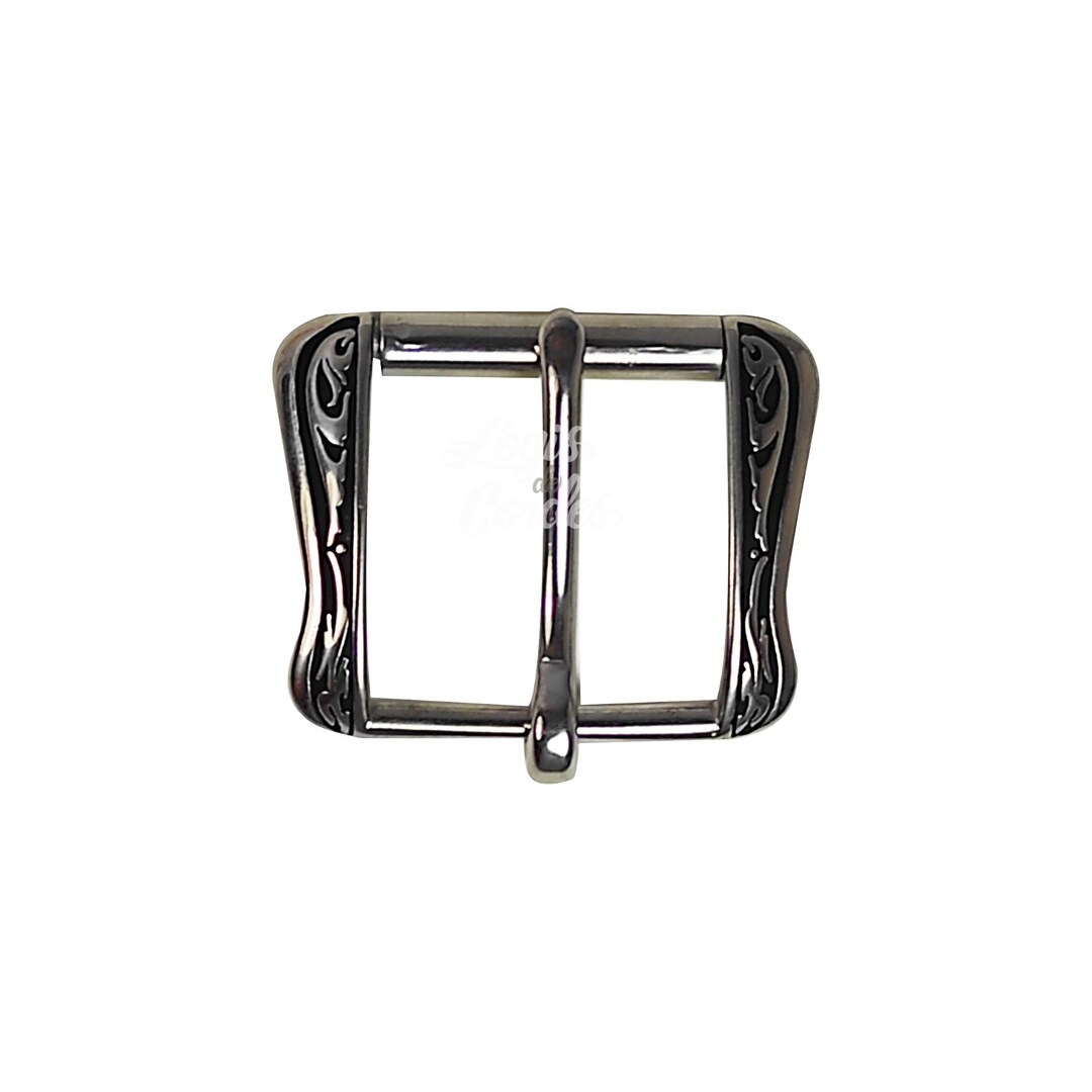 Floral SIDE BUCKLE With Black Patina - Etsy