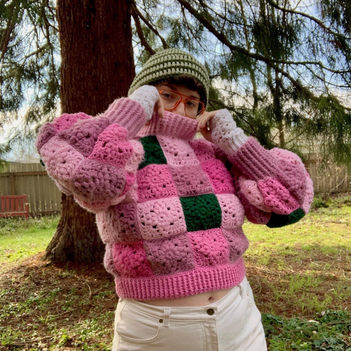 Puff Star Patchwork Sweater PATTERN ONLY - Etsy