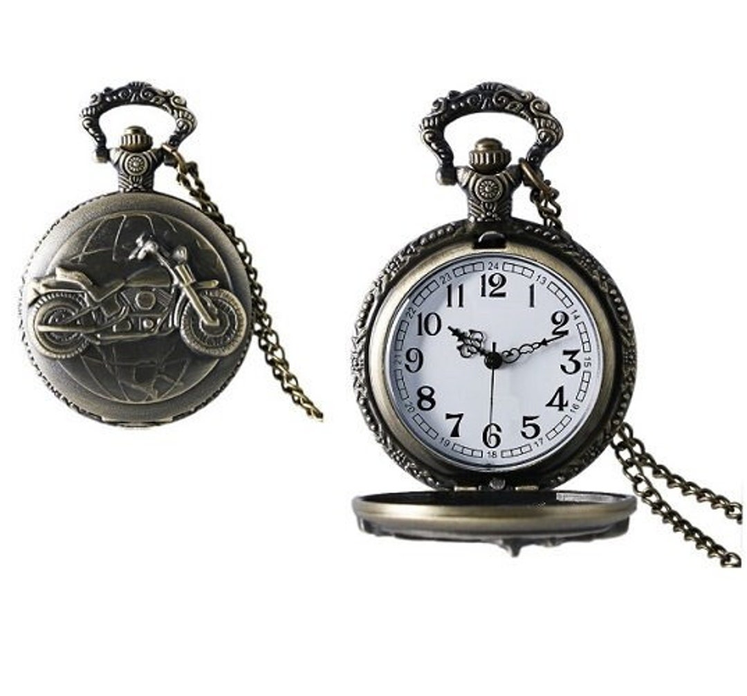 Moto Motorcycle Pocket Watch - Etsy
