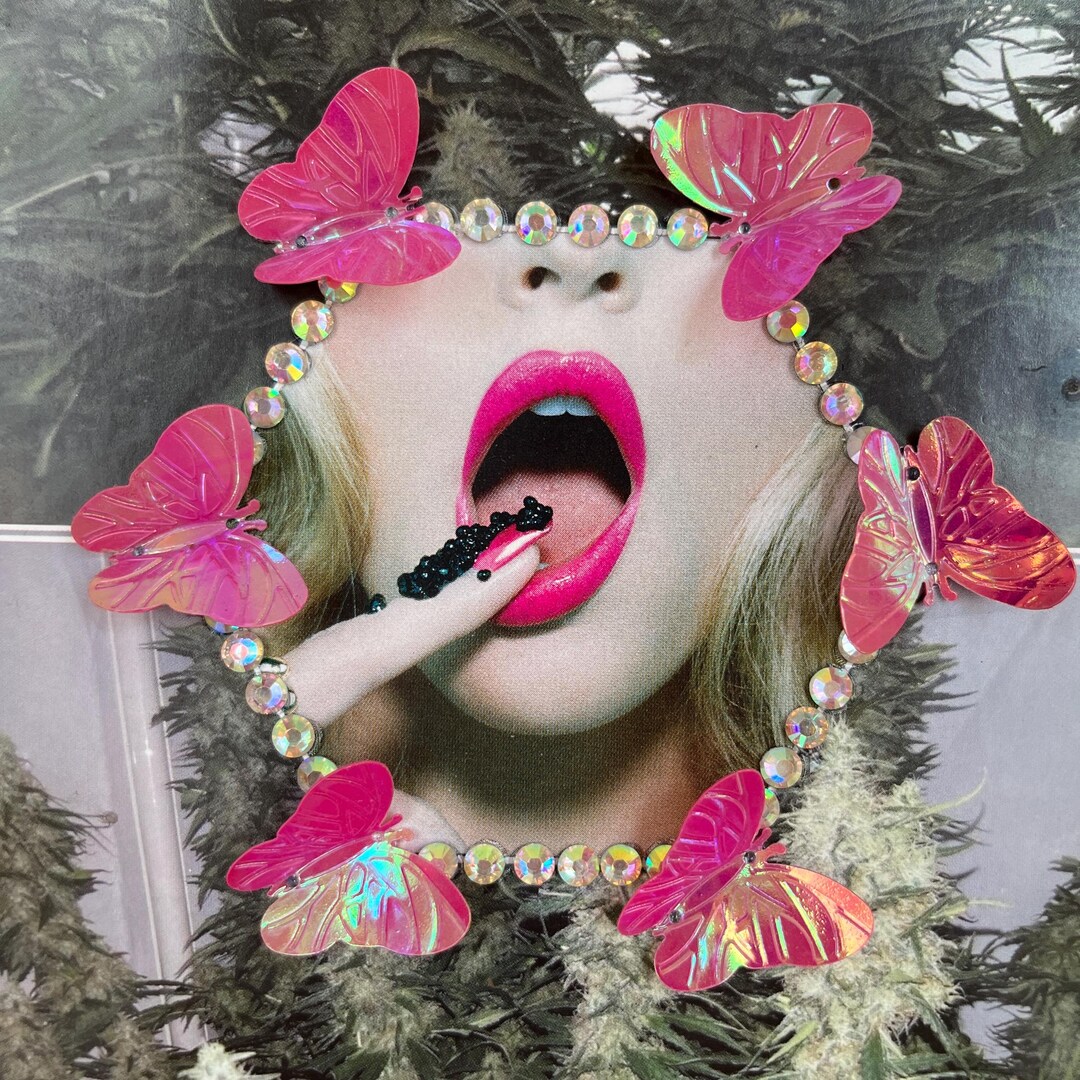 Mixed Art Analog Collage Weed munchies Rhinestones - Etsy