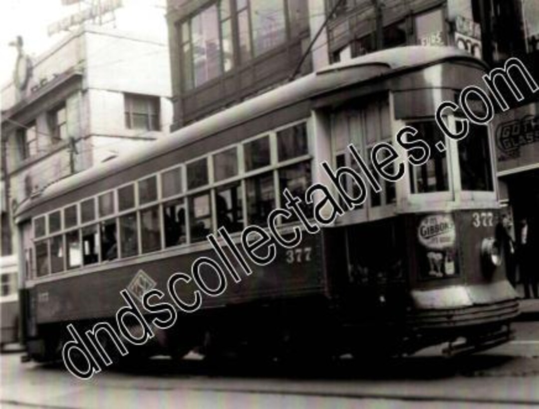 Vintage Scranton Transit #377 Trolley Photograph, Scranton PA 8x10 ...
